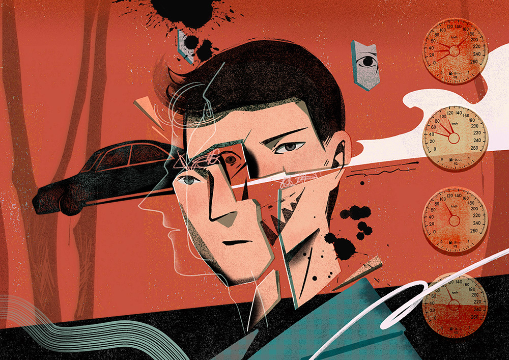 撞向同学的大专生